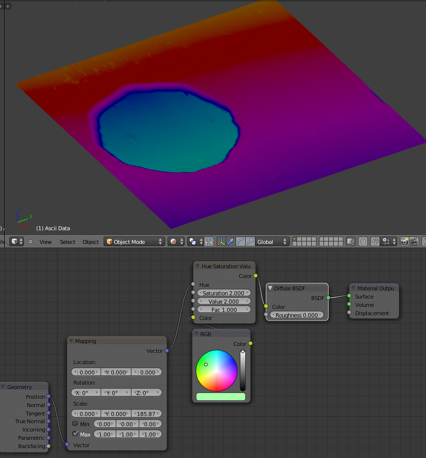 Blender Python: Atomic Force Microscope ascii loader
