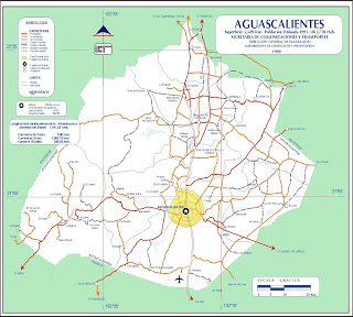 Vacaciones en Mexico: Mapas del Estado de Aguascalientes - México
