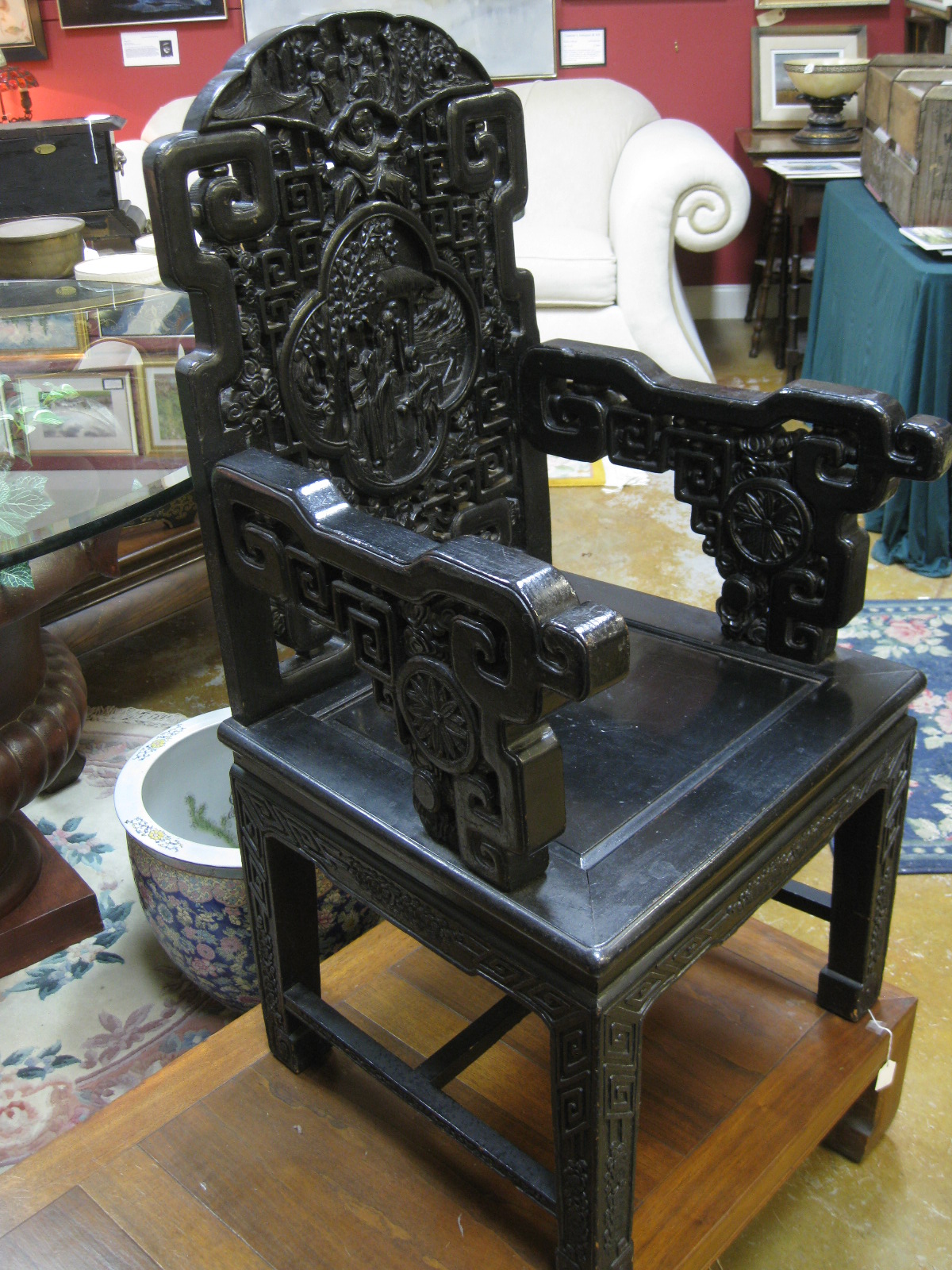 Antiques, Art, and Collectibles: Asian antique, Antique Chinese arm chair