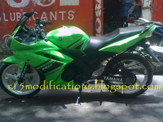 Yamaha R15 In Green ~ R15 MODIFICATIONS By Rahul Harwani