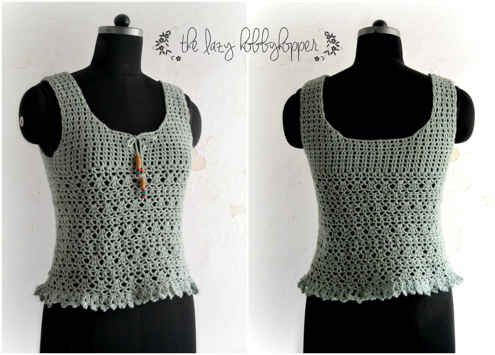 The Lazy Hobbyhopper: Lace summer top - free pattern