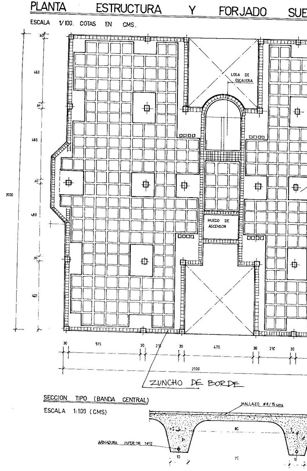 I.E.S.AZARQUIEL EDIFICACION: DETALLES FORJADOS RETICULARES