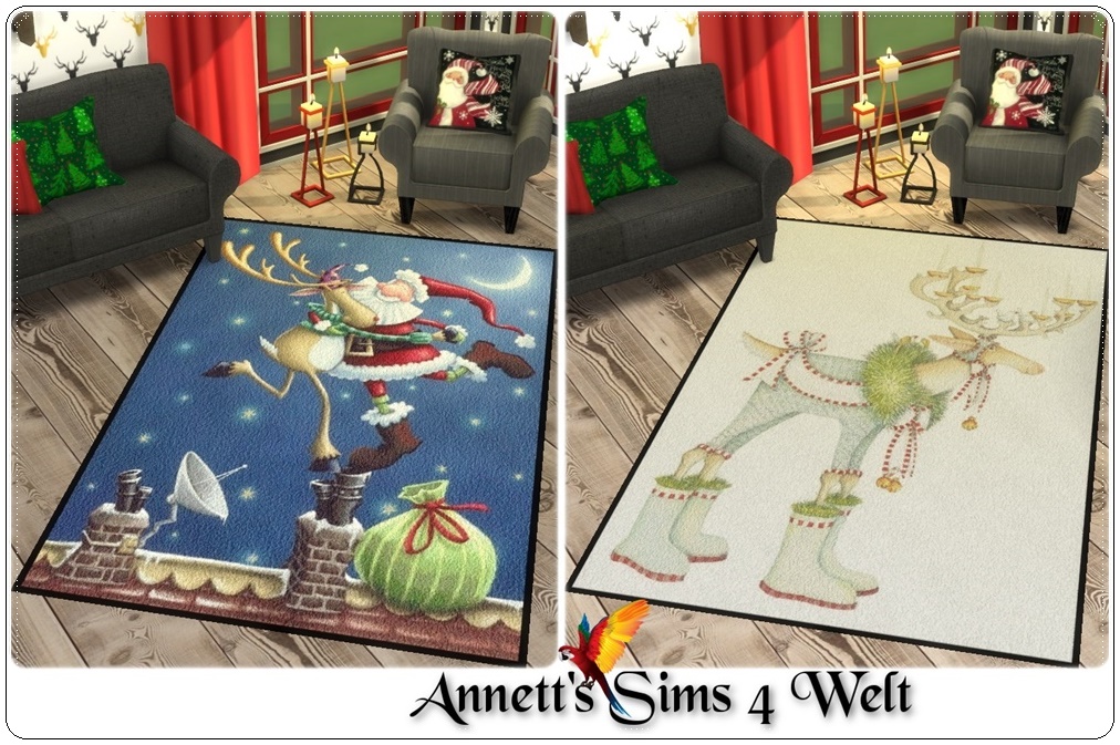 Annett's Sims 4 Welt: Christmas Rugs 2016