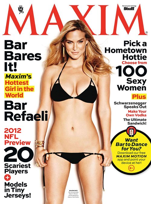 Fofocas Maniacas: Bar Refaeli na capa da Maxim americana