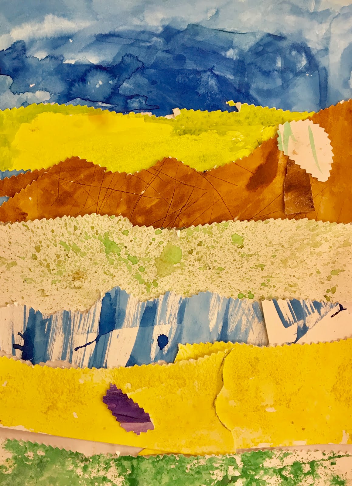 Mrs. Smiley's Art Room: Third Grade Texture Collage Landscapes