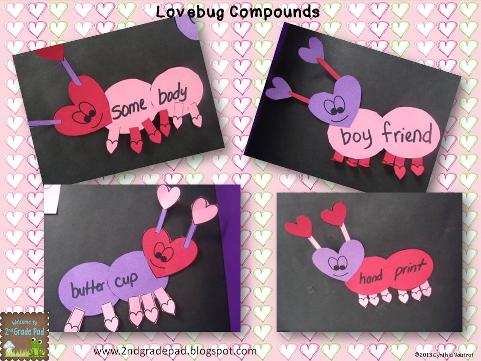 Classroom Freebies Too: Valentine Compound Words & Craftivity