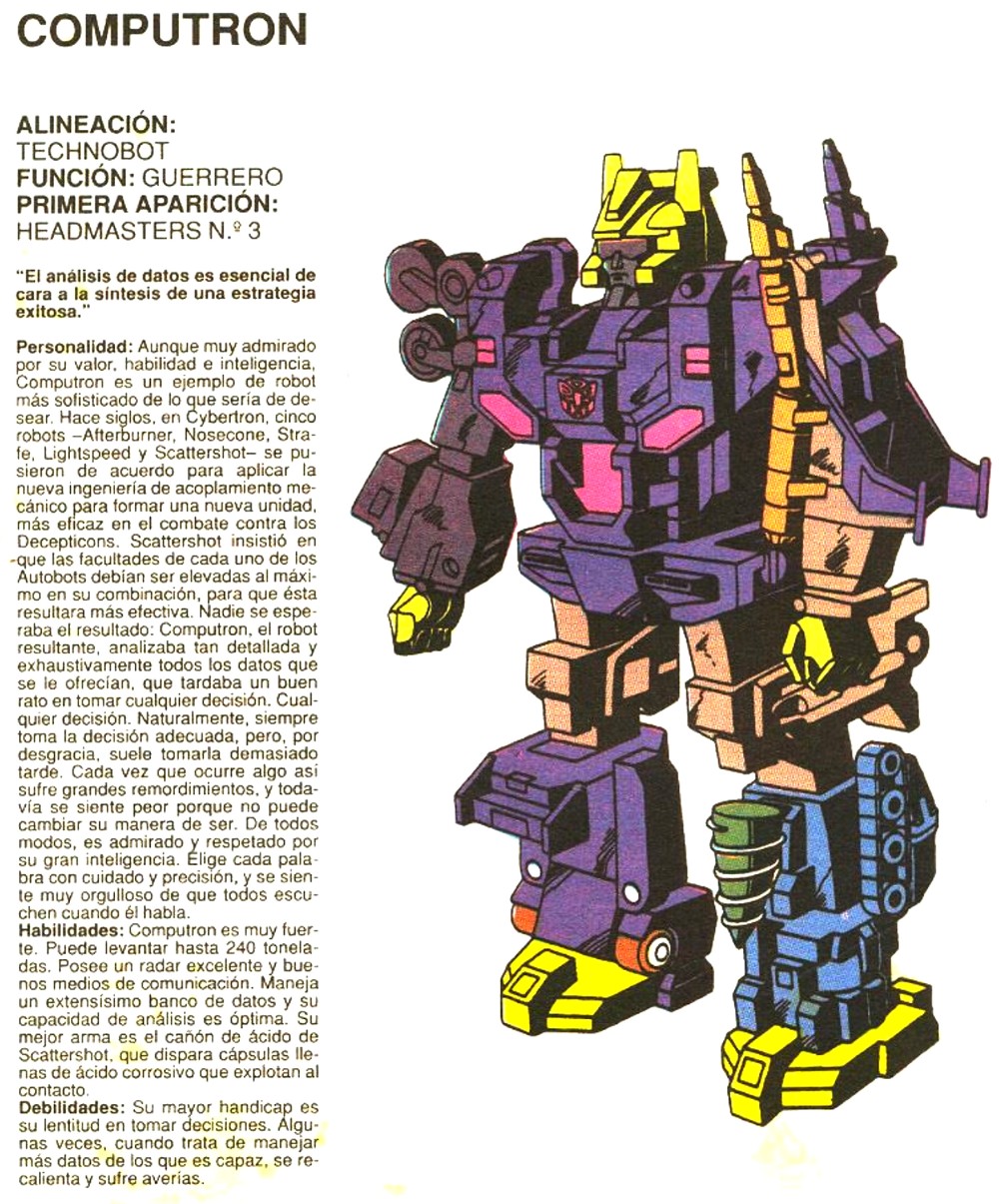 Fichas de Superheroes Marvel y DC: Computron