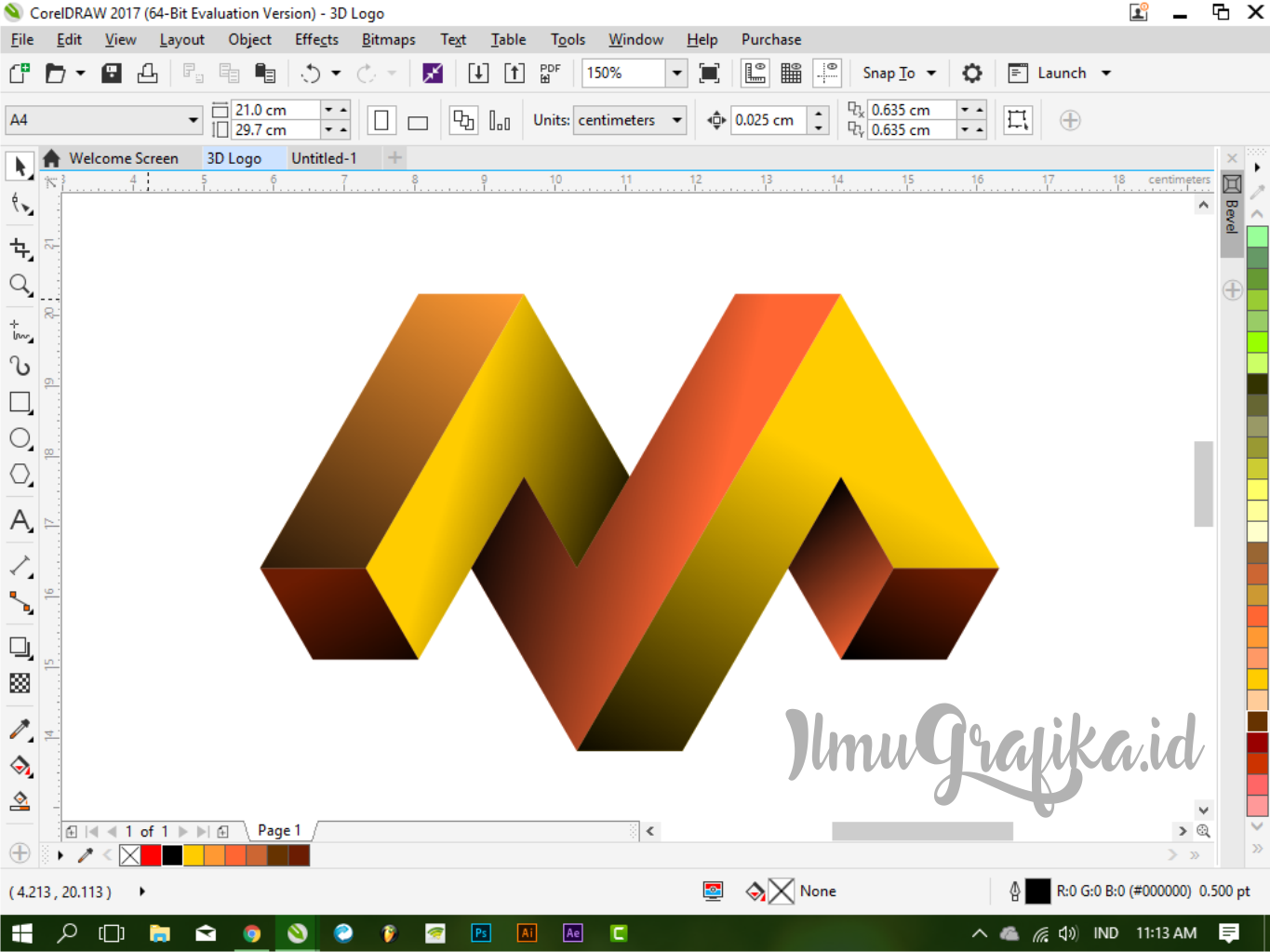 Siapa bilang Membuat logo 3D di CorelDraw Susah? Coba Cara ini ...