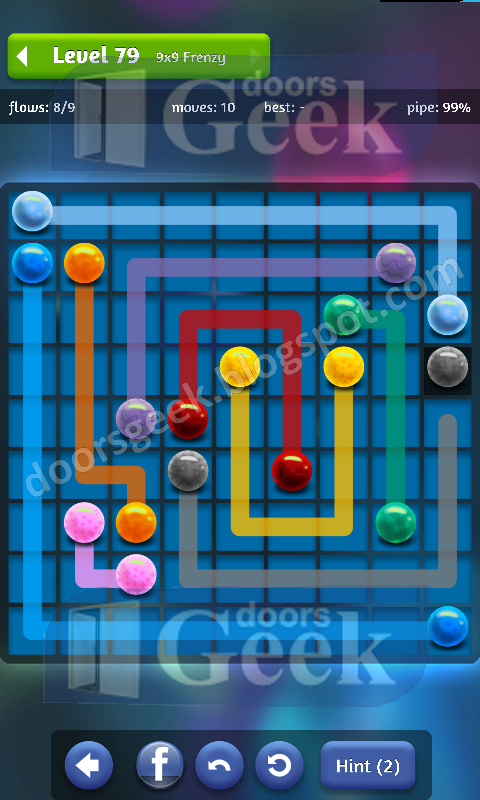 Flow Frenzy [9x9 Frenzy] 9x9 Level 79 ~ Doors Geek
