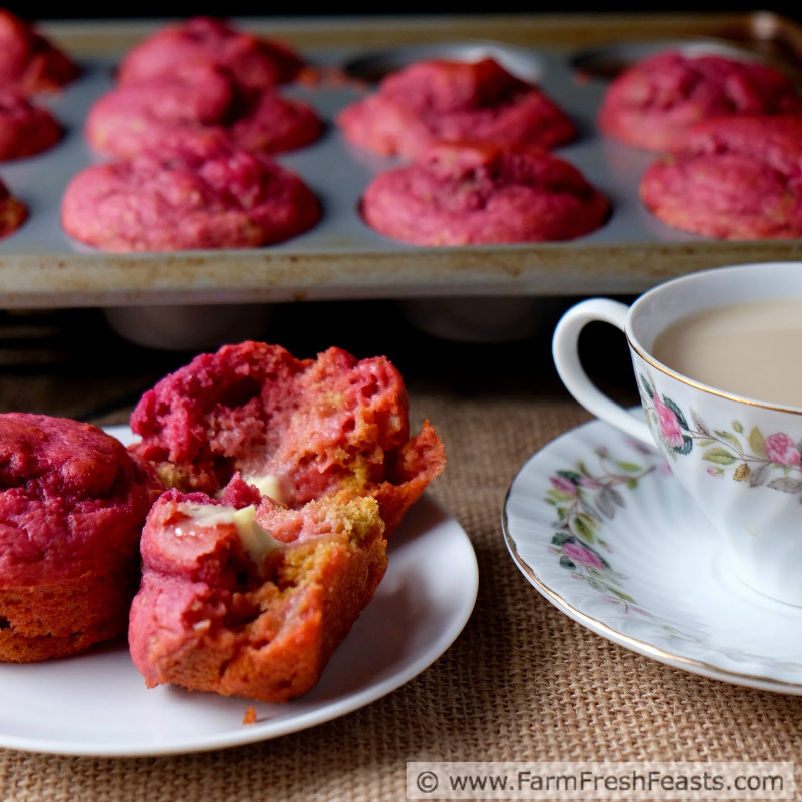 Farm Fresh Feasts: Fresh Cherry Muffins--with Roasted Beets