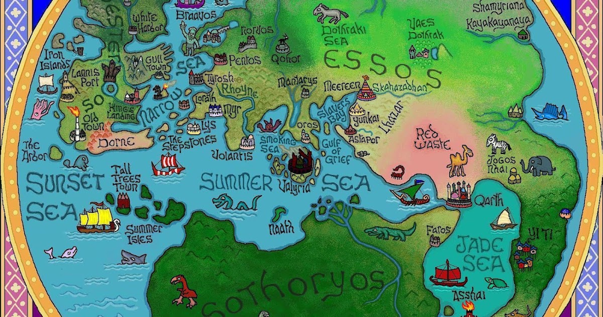 Arcanos Do Vale Mapa Mundi De Crônicas De Gelo E Fogo