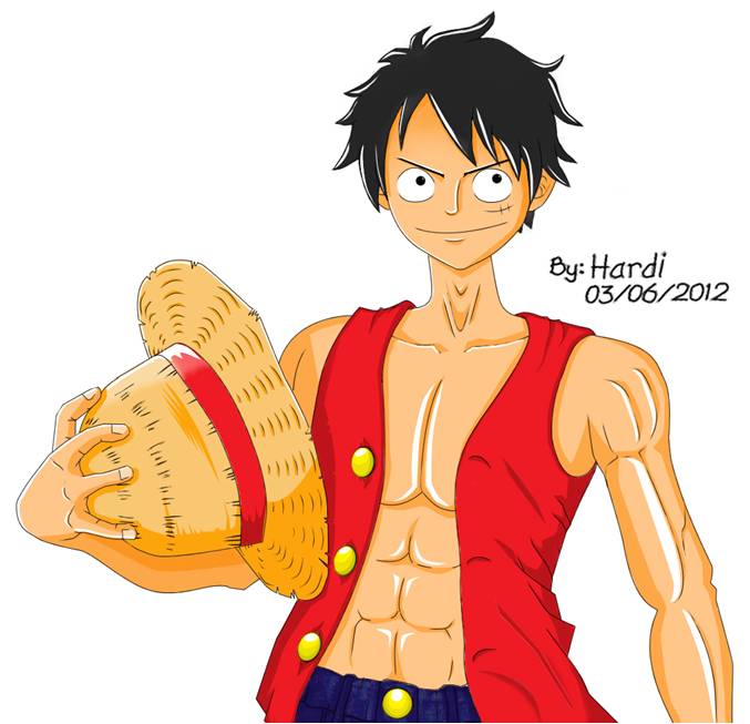 Hardi's Blog: How I Draw Monkey D Luffy (One Piece).
