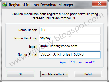 xFlyboy Blogspot: Cara Mengatasi Fake Serial Number IDM ( Internet ...