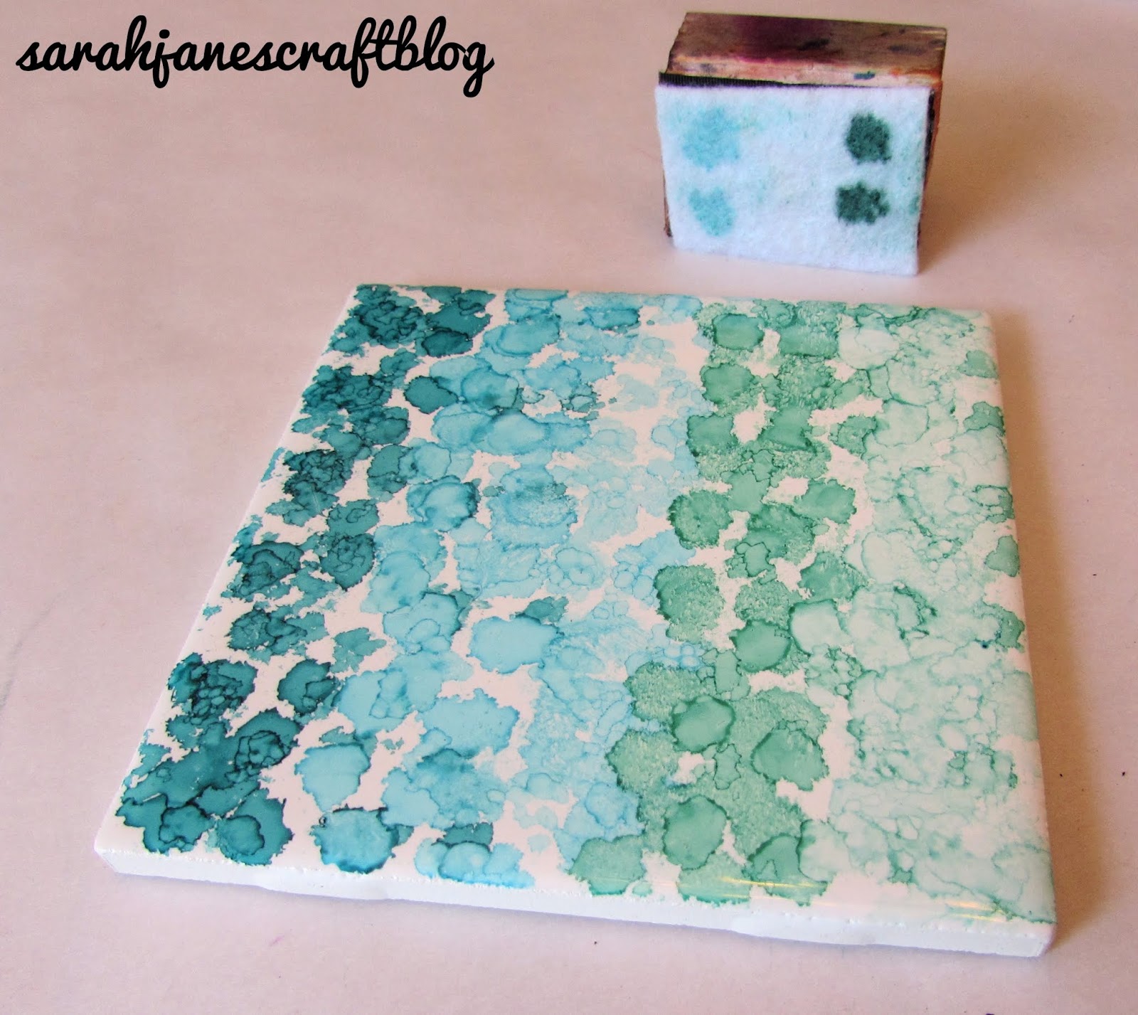 Beginner's Guide to Alcohol Ink Stamping: The Basics on Ceramic Tiles