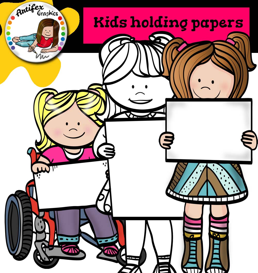 Artifex Graphics: Kids holding papers