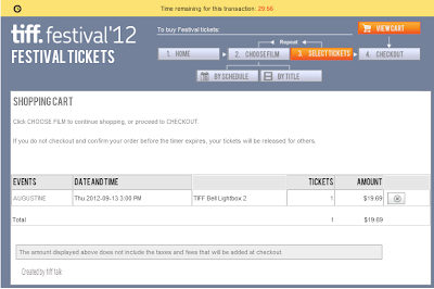 TIFF 2012 Individual Ticketing Process ~ TIFF Talk