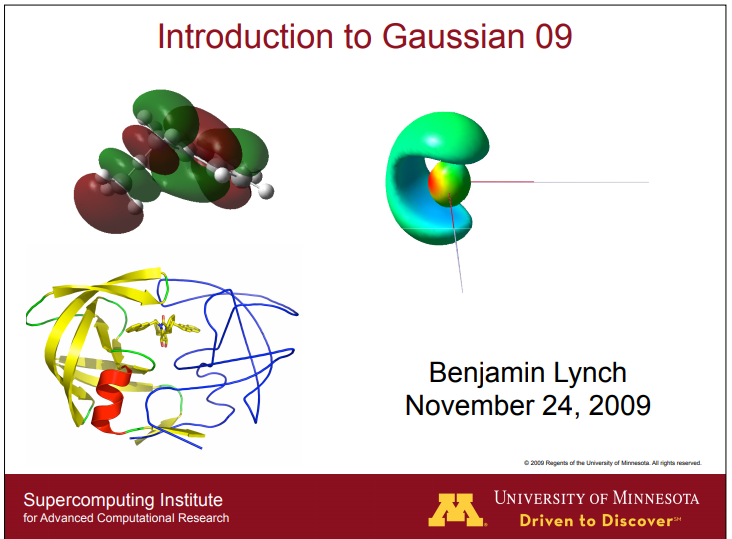 Introduction to Gaussian 09