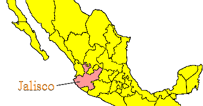 Jalisco : Ubicación del estado
