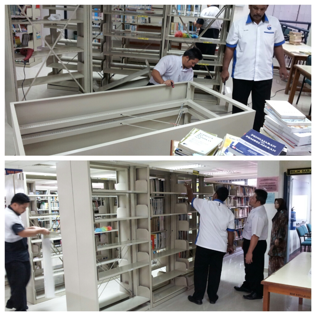 AKTIVITI 5S (MENYUSUN DAN MENGEMAS RAK-RAK BUKU)