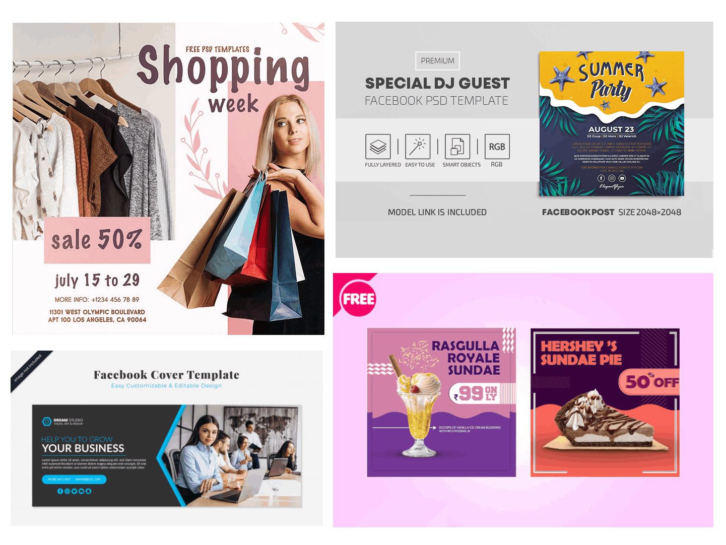 40 Free Facebook Covers and Posts Templates That You Can Customize