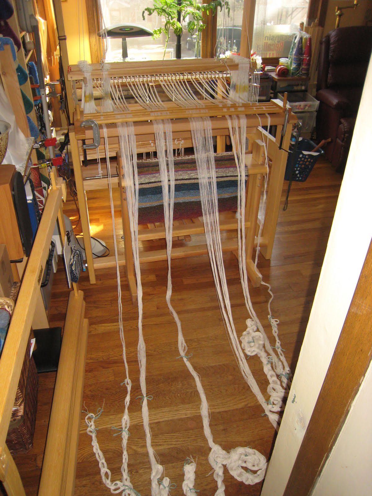 MadCityMike's Blog: "Warping The Oxaback Floor Loom Again......."