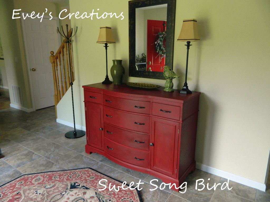 Evey's Creations: 5+ DIY Red Accent Furniture Pieces