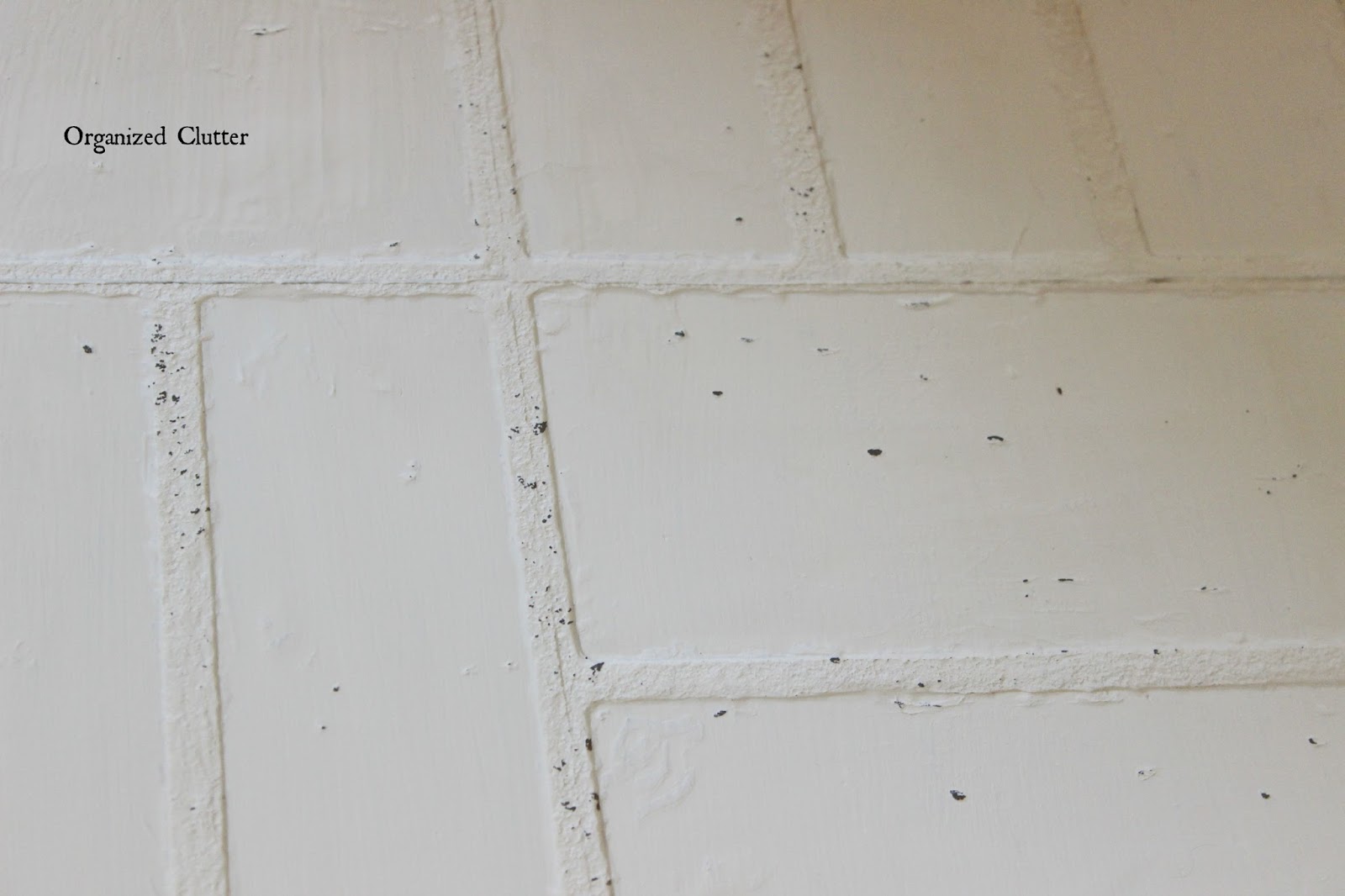 Chalk Painted Vinyl Tiles - Organized Clutter