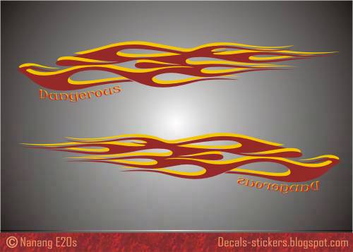 Blaze of Fire for Car Decal and Truck | Decalcomania Stock