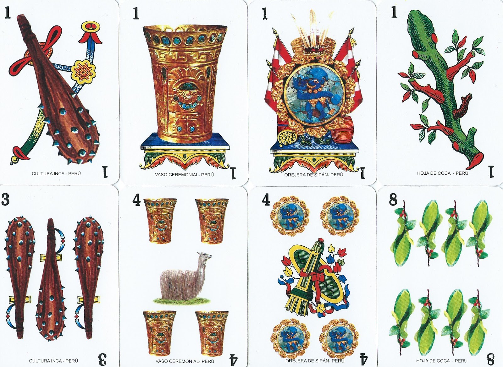 Palos de barajas de cartas de Javier Neila: Palos de la Baraja de los ...