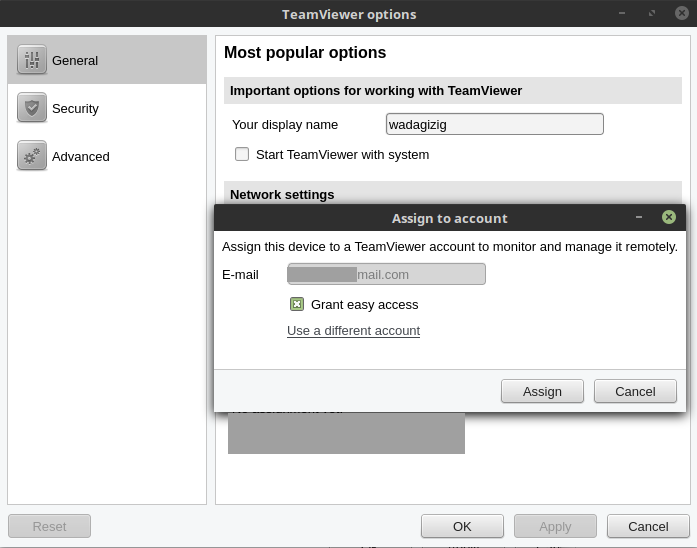 Set up teamviewer unattended access - evnaa