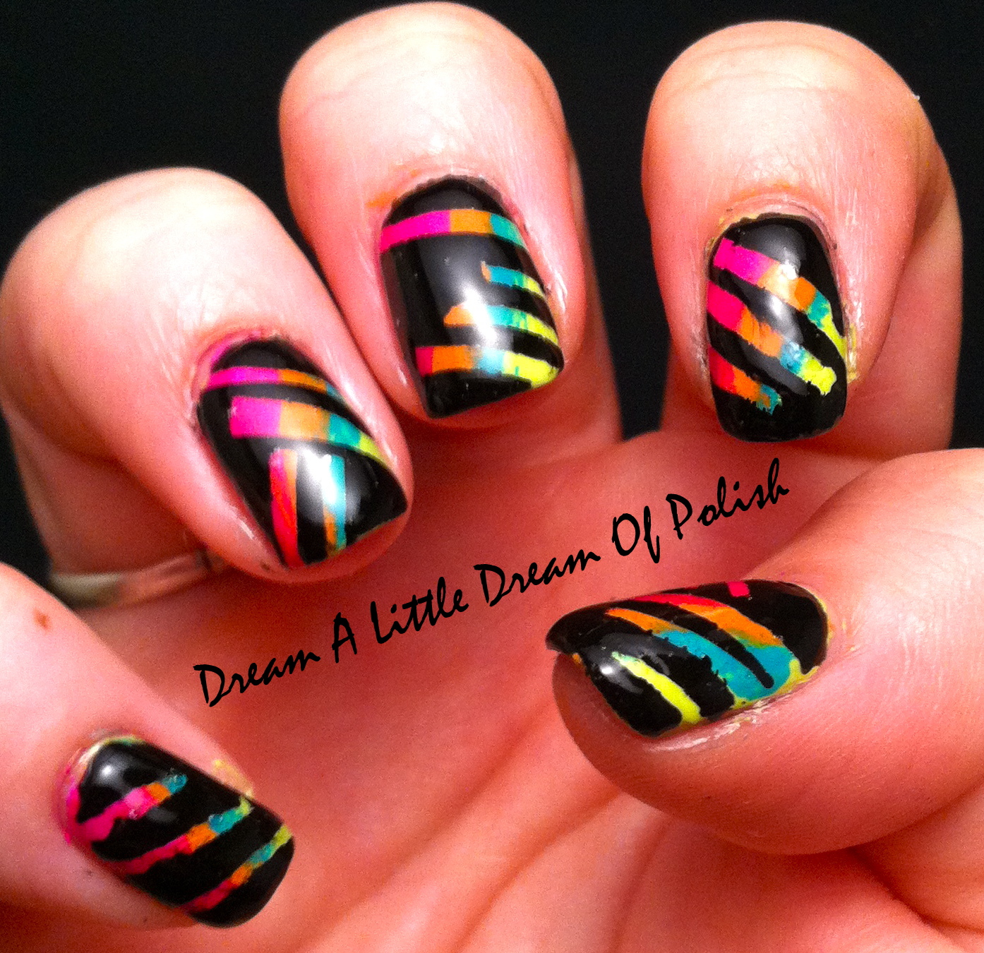 RyCoBra's Southern Nails: Starships: Black Striper Art