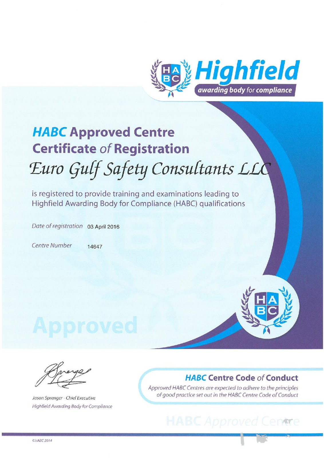 Certification Approvals - Euro Gulf Safety Academy