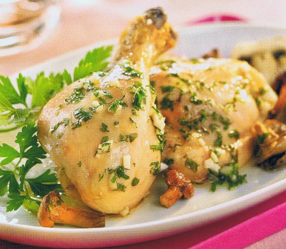 Las recetas de Comiendo Salud: Pollo con setas al horno
