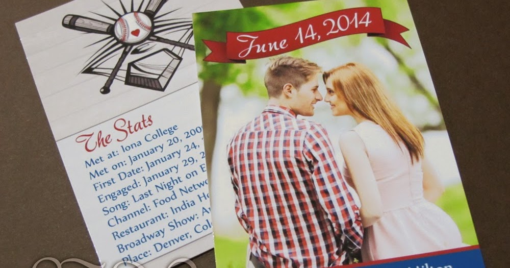 Save the Date Originals: Baseball Cards for a Wedding