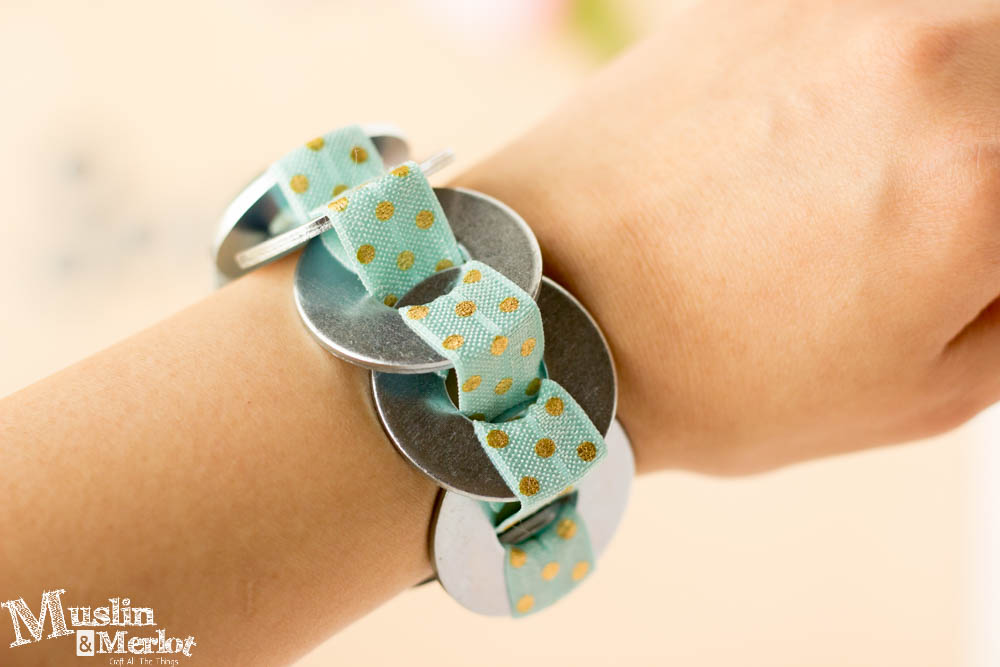 DIY Metal Washer Bracelet - Muslin and Merlot