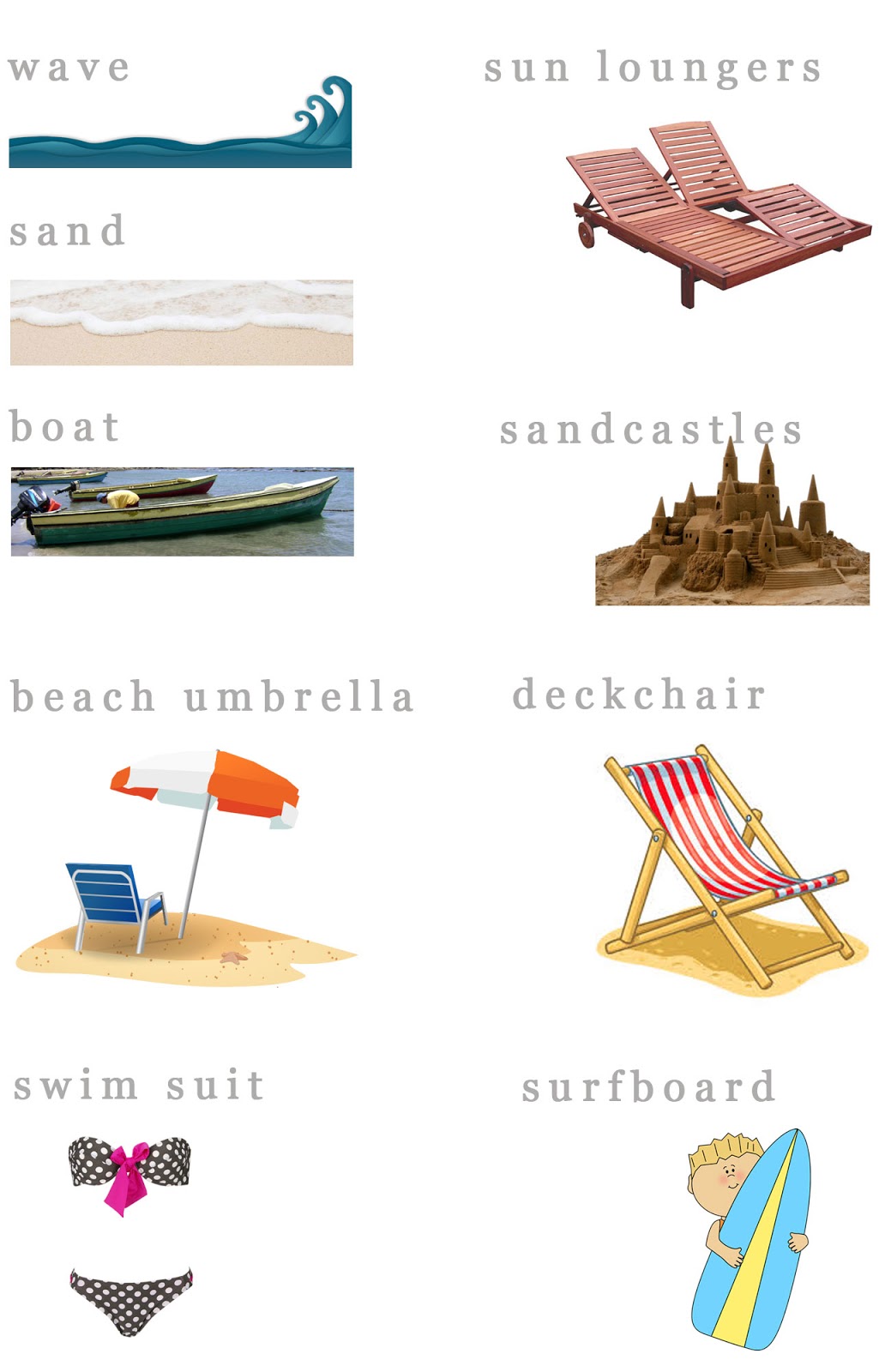 Click on: BEACH VOCABULARY