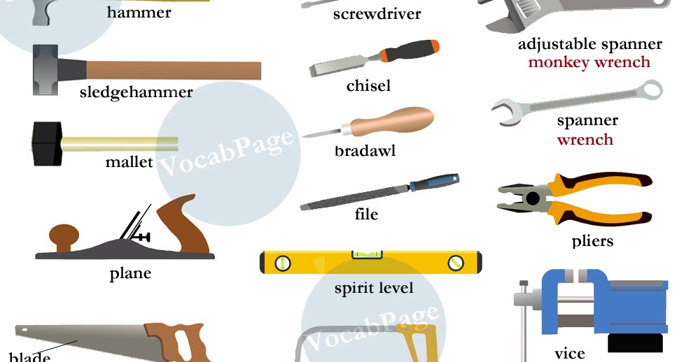 Tools vocabulary
