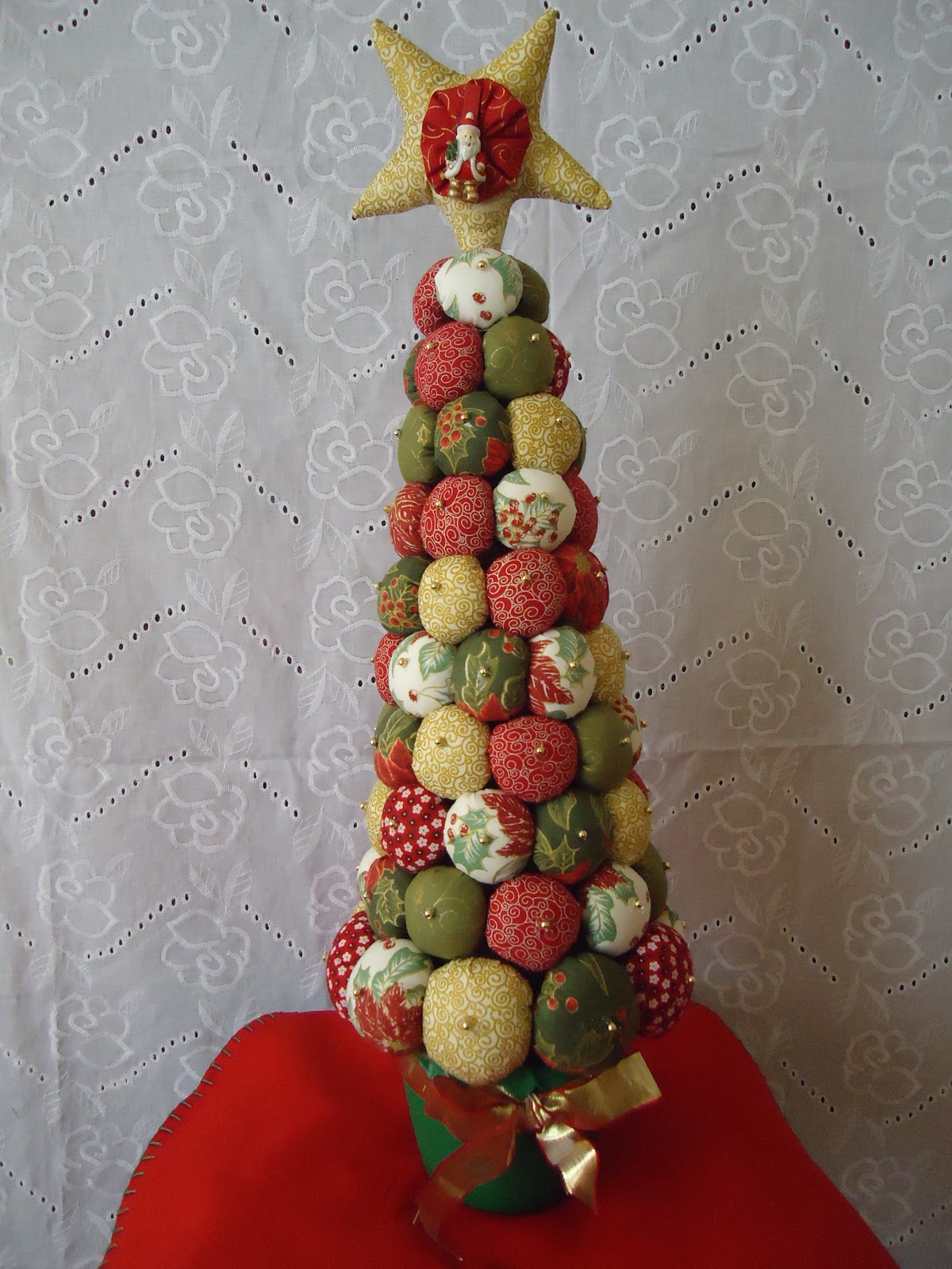 nair carlos artesanato: arvore de natal de fuxico