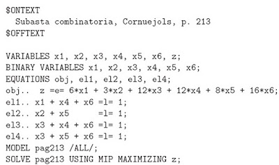 General Algebraic Modelling System (GAMS) | ¡Operations Research Texts!
