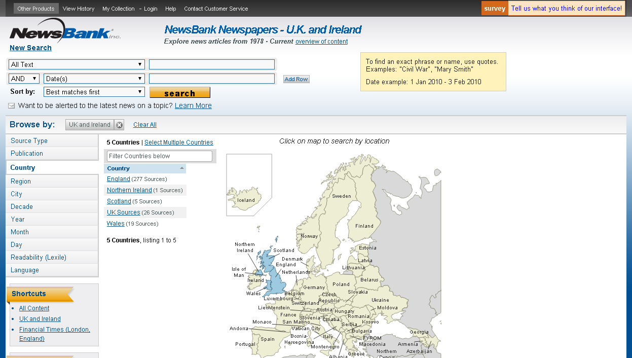 Digital Library: NewsBank UK Newspapers and Access World News ...