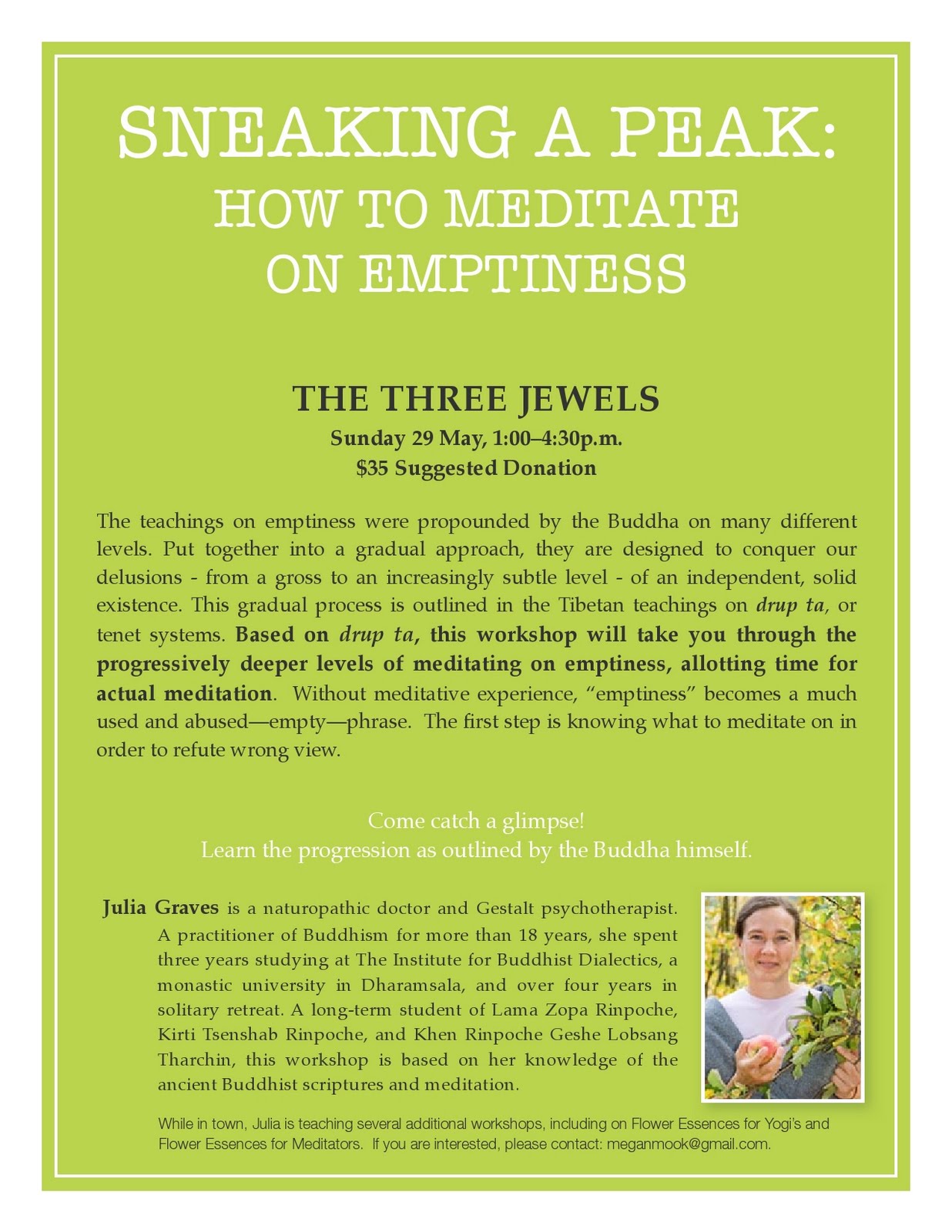 The Three Jewels : Sneaking a Peak: How to Meditate on Emptiness ...