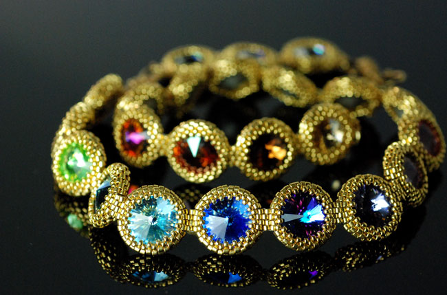 The Beaded Teapot: Bezeled Rivoli Necklace