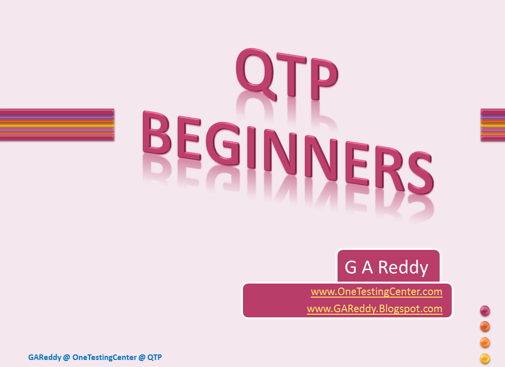 Qtp Overview ~ Gareddyqtp