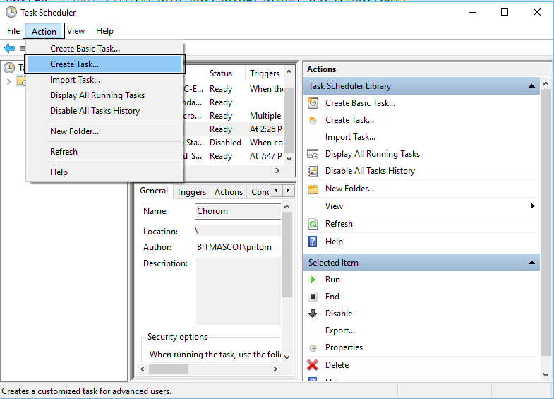 Code Samples Vbscript Task Scheduler In Windows Task On Startup