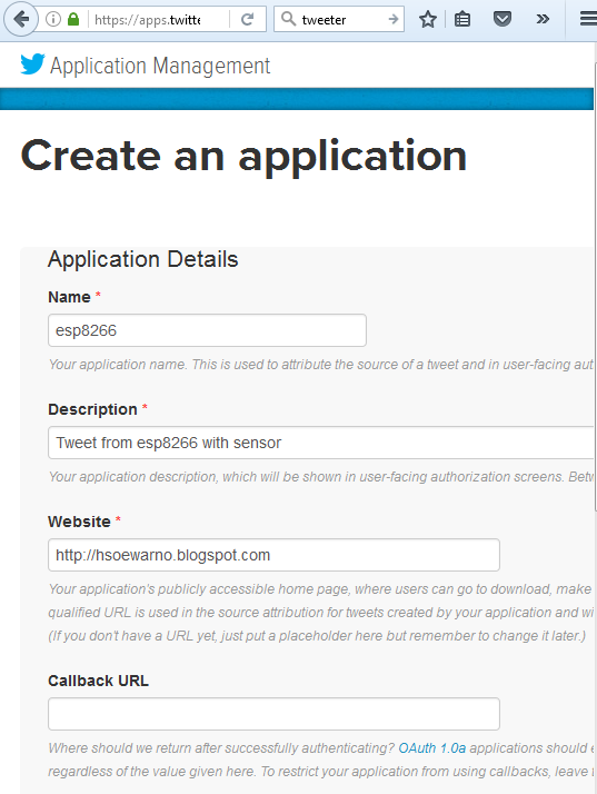 Hendra Soewarno, Dosen STMIK IBBI (0119067305): Tutorial NodeMCU: Twitter Application-only ...