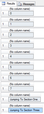 GOTO Statements |SQL Genius - Personal Development of a Junior