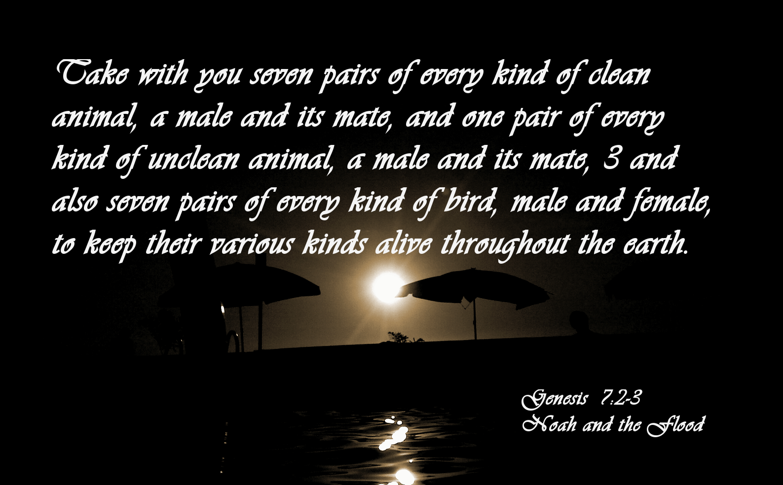 Genesis 7:2-3 Noah and the Flood