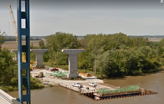 Industrial History: IL-104 Bridges across Illinois River at Meredosia, IL
