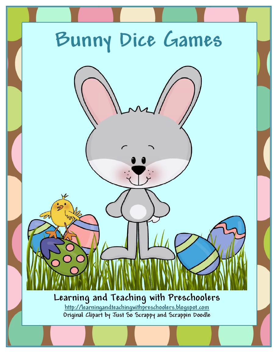 Learning and Teaching With Preschoolers: Bunny Dice Game Freebie