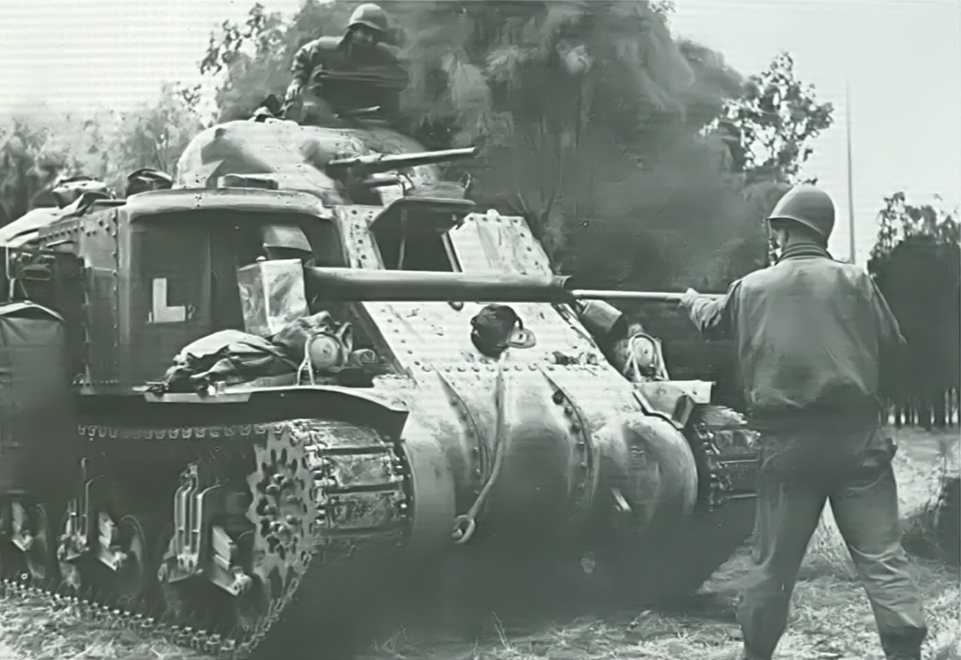 Le char M3 "Lee" Mk1 ou "Grant".